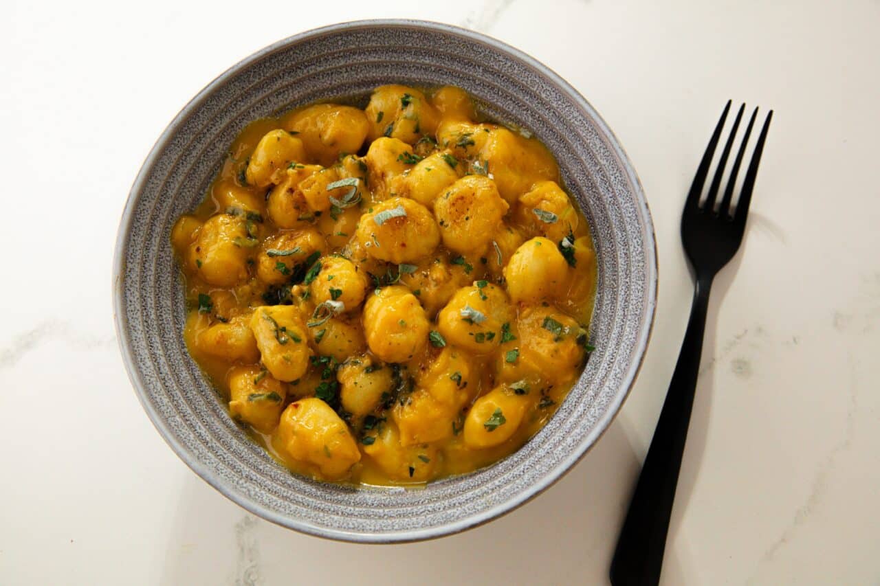 Roasted Pumpkin, Bacon & Apple Gnocchi with Sausage - Gordon Food Service