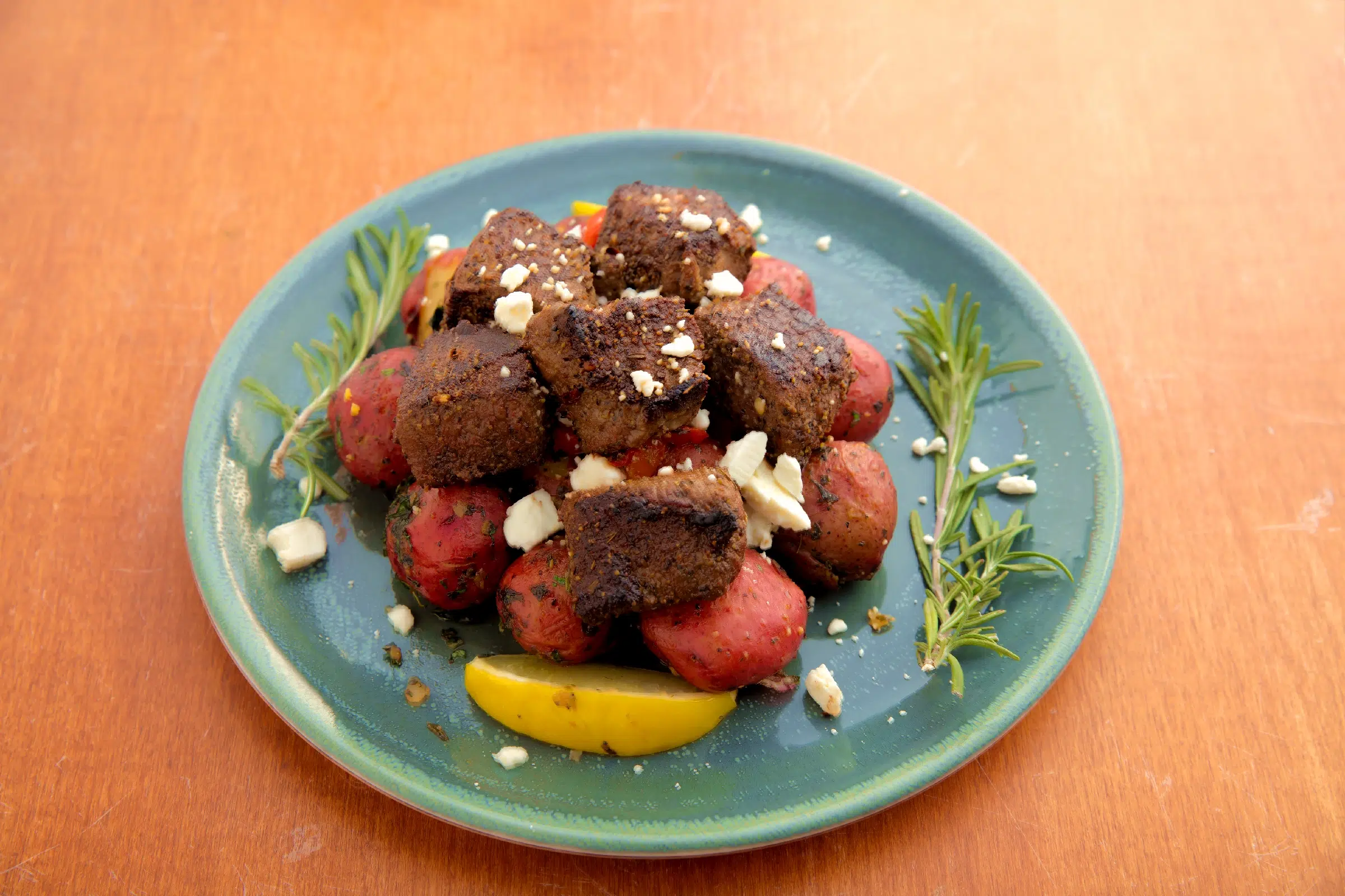 Athenian Flap Meat & Feta-Roasted Greek Potatoes - Gordon Food Service